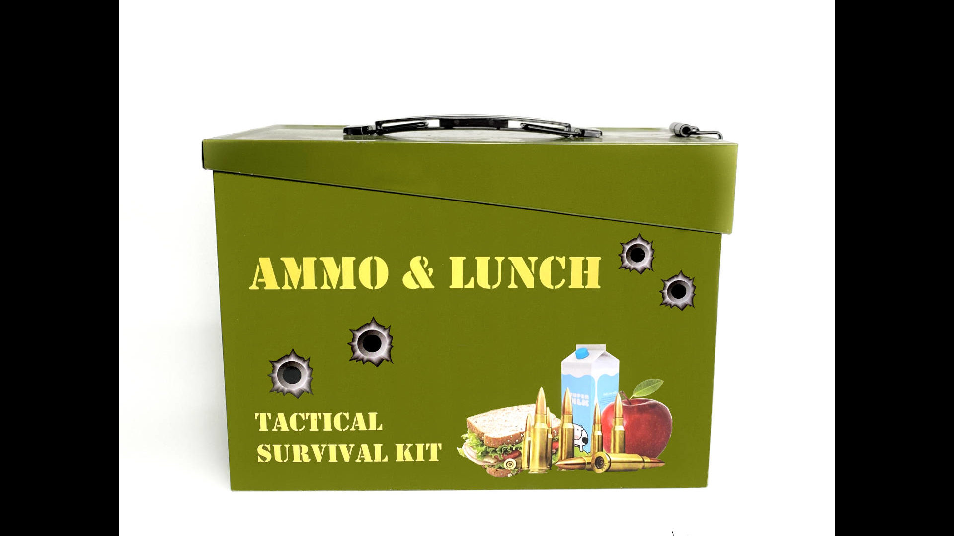 Military Style Tin Ammo Lunchbox / Storage Box - Miniature Stories