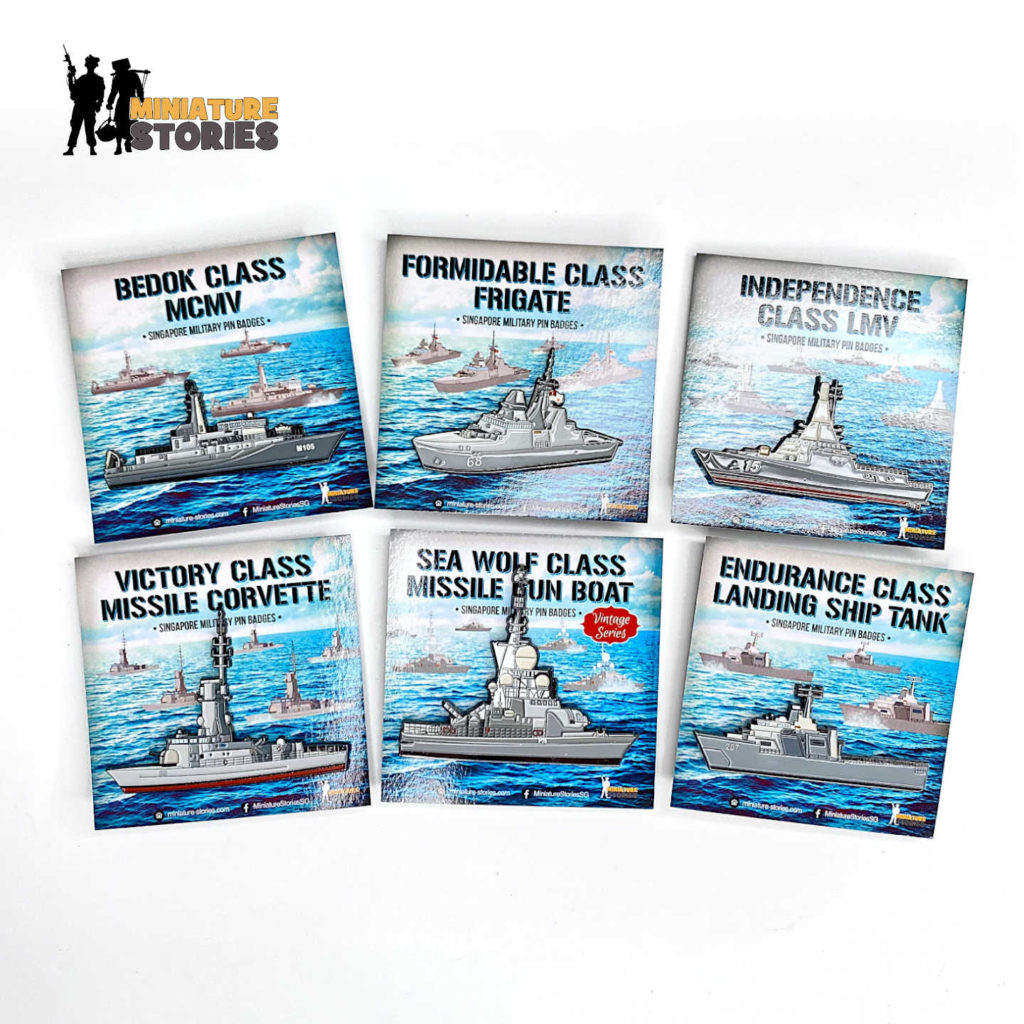 RSN RSS Sea Wolf Class Missile Gun Boat Pin Badge - Miniature Stories