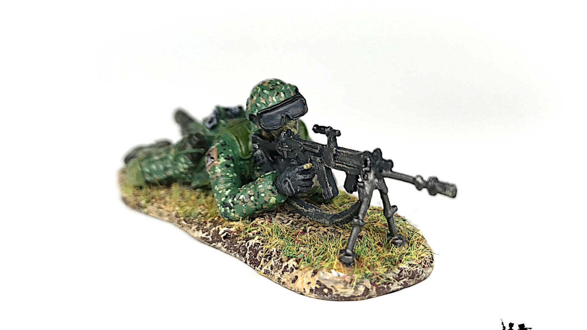 SAF Singapore Army SAW Gunner Soldier Figurine - Miniature Stories