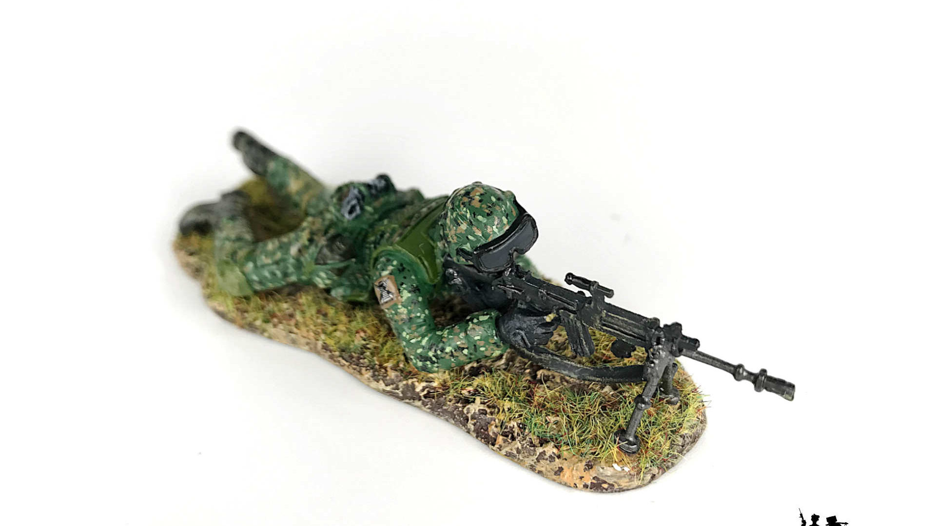 SAF Singapore Army SAW Gunner Soldier Figurine - Miniature Stories