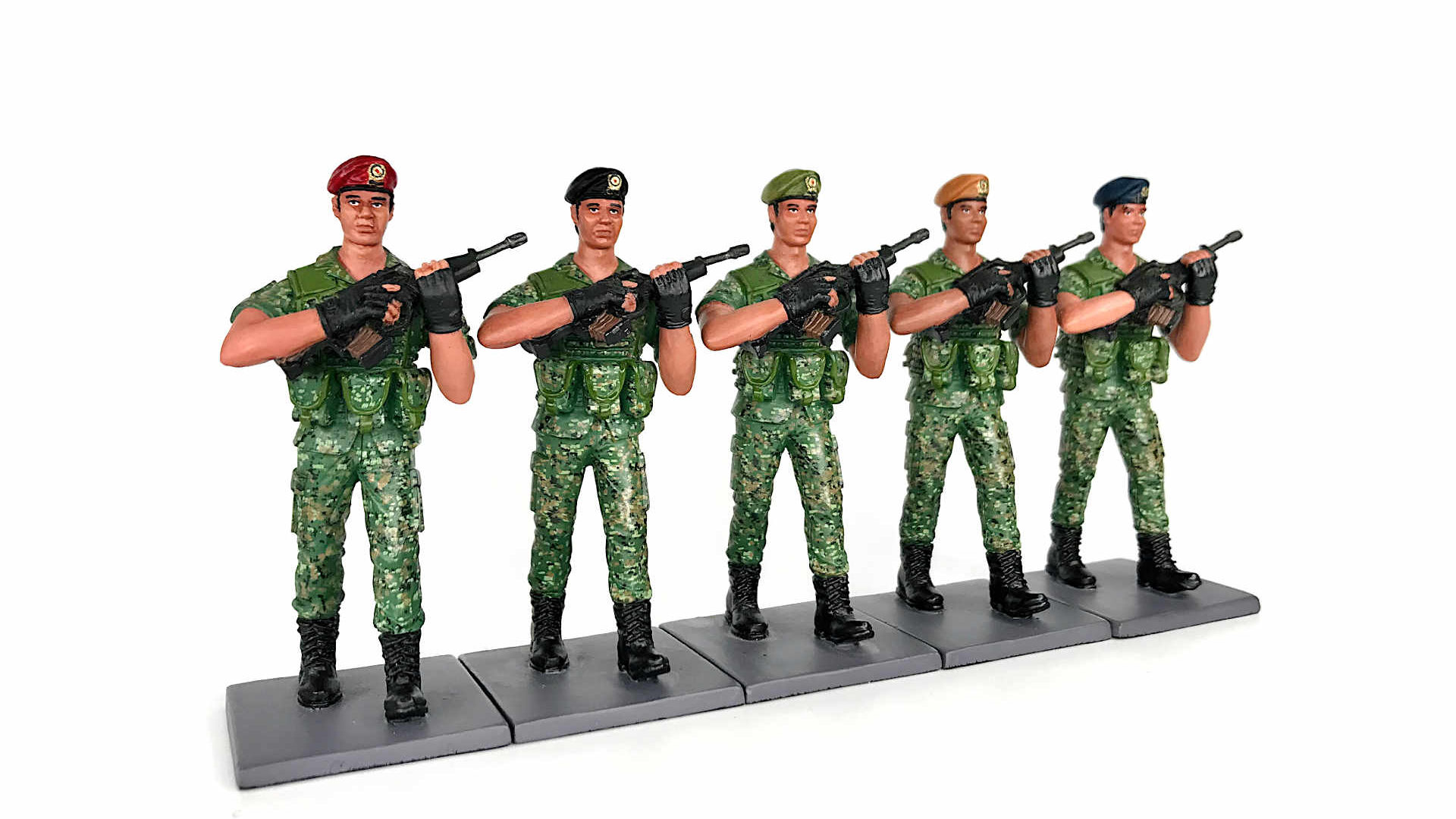 SAF Singapore Army Marching Soldier Figurines - Miniature Stories