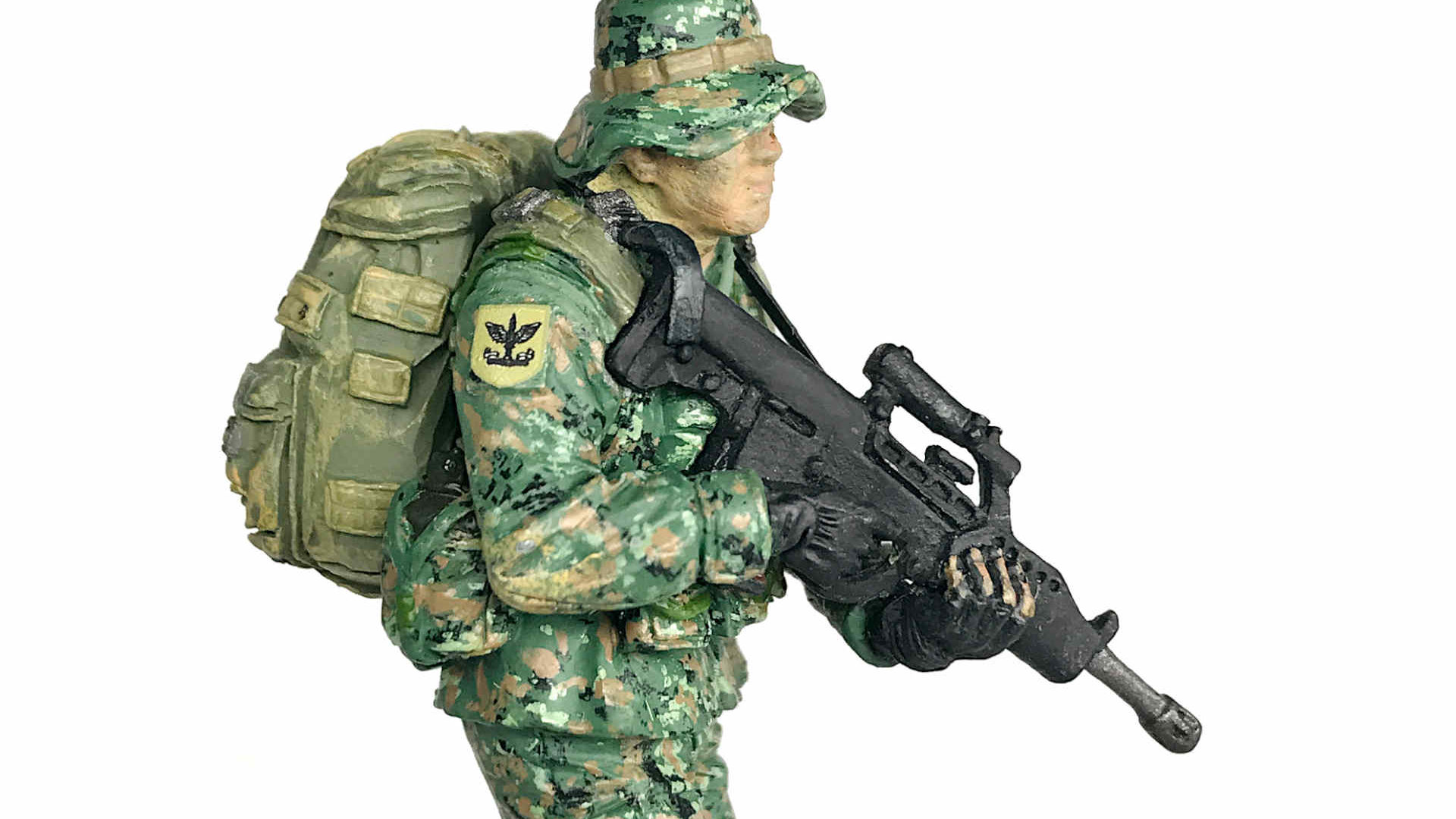 SAF Singapore Army Miniature Scout Recce Trooper Metal Figurine