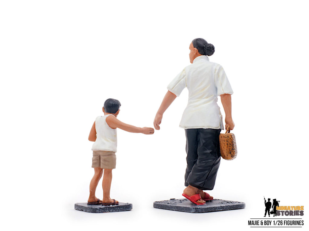 Hand-painted miniature figurine of a Majie from old Singapore