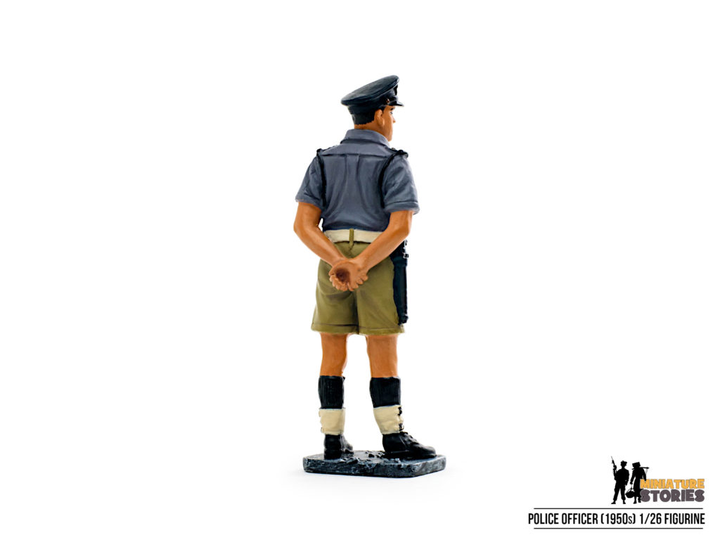 Miniature 1950s police officer figurine from Singapore