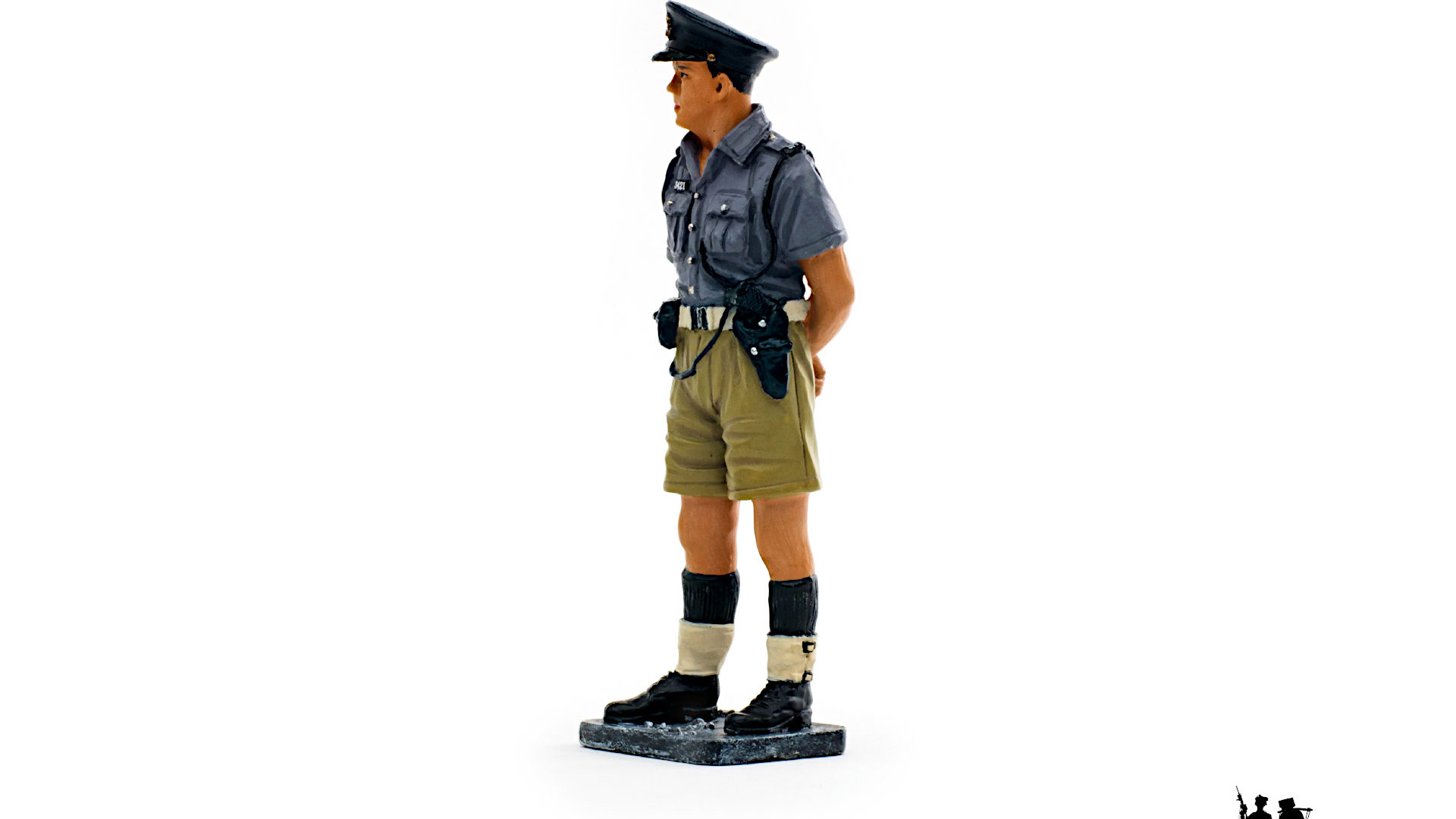 Miniature 1950s police officer figurine from Singapore