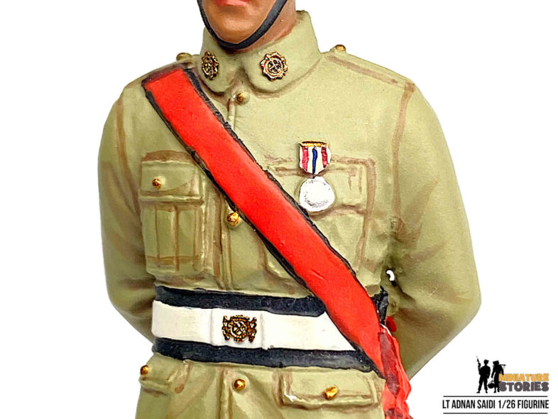 Miniature Lt Adnan Saidi Figurine from WWII in Ceremonial Uniform