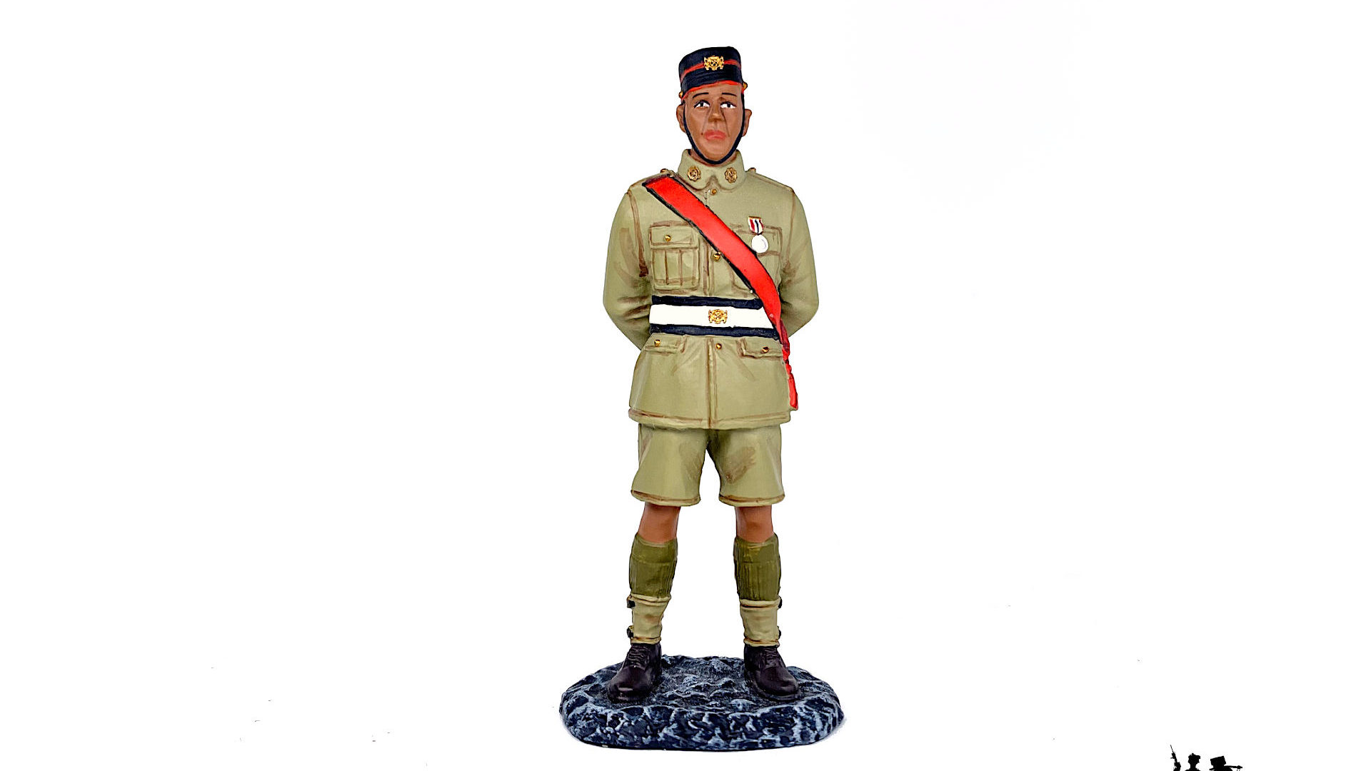 Miniature Lt Adnan Saidi Figurine from WWII in Ceremonial Uniform