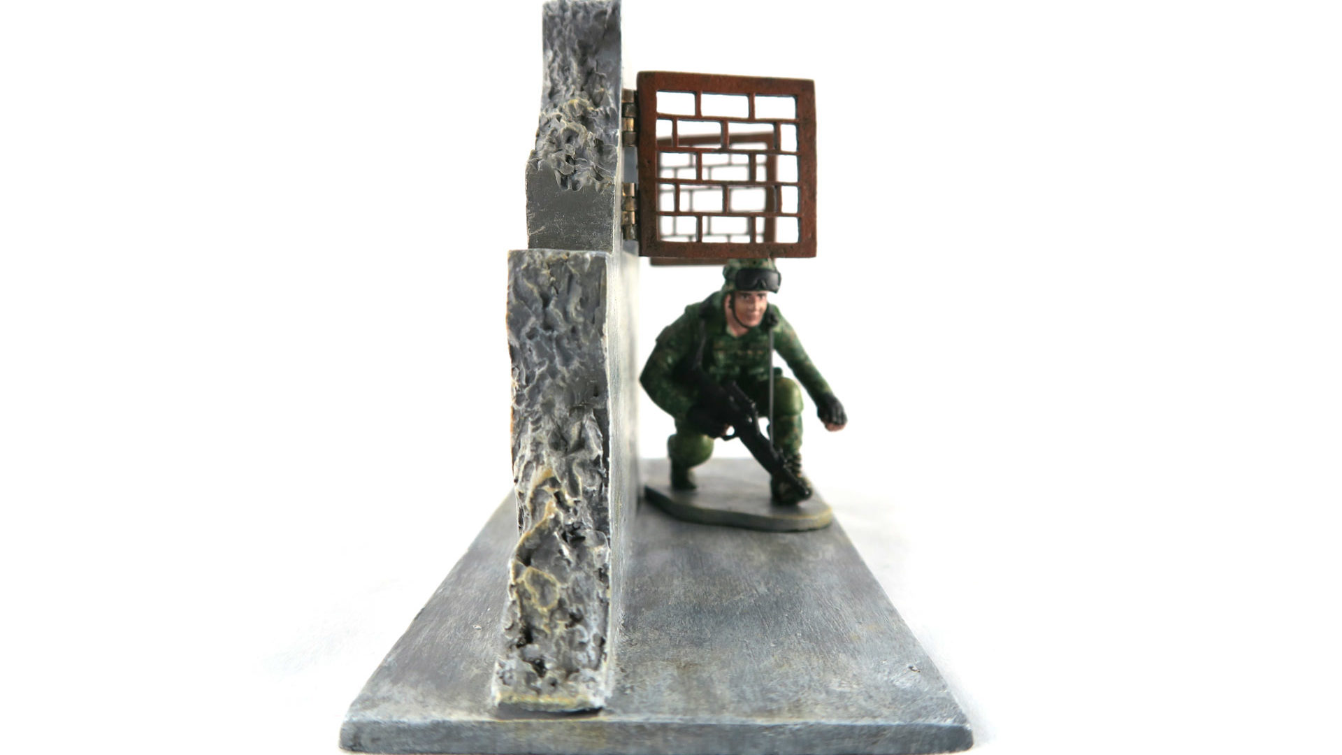 Miniature SAF Singapore Soldier Figurine on SOC Corridor