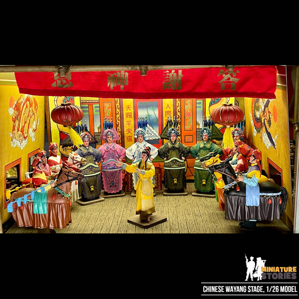Miniature Wayang Chinese Street Opera Stage